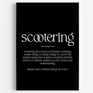 Scootering Definition Print - Etsy
