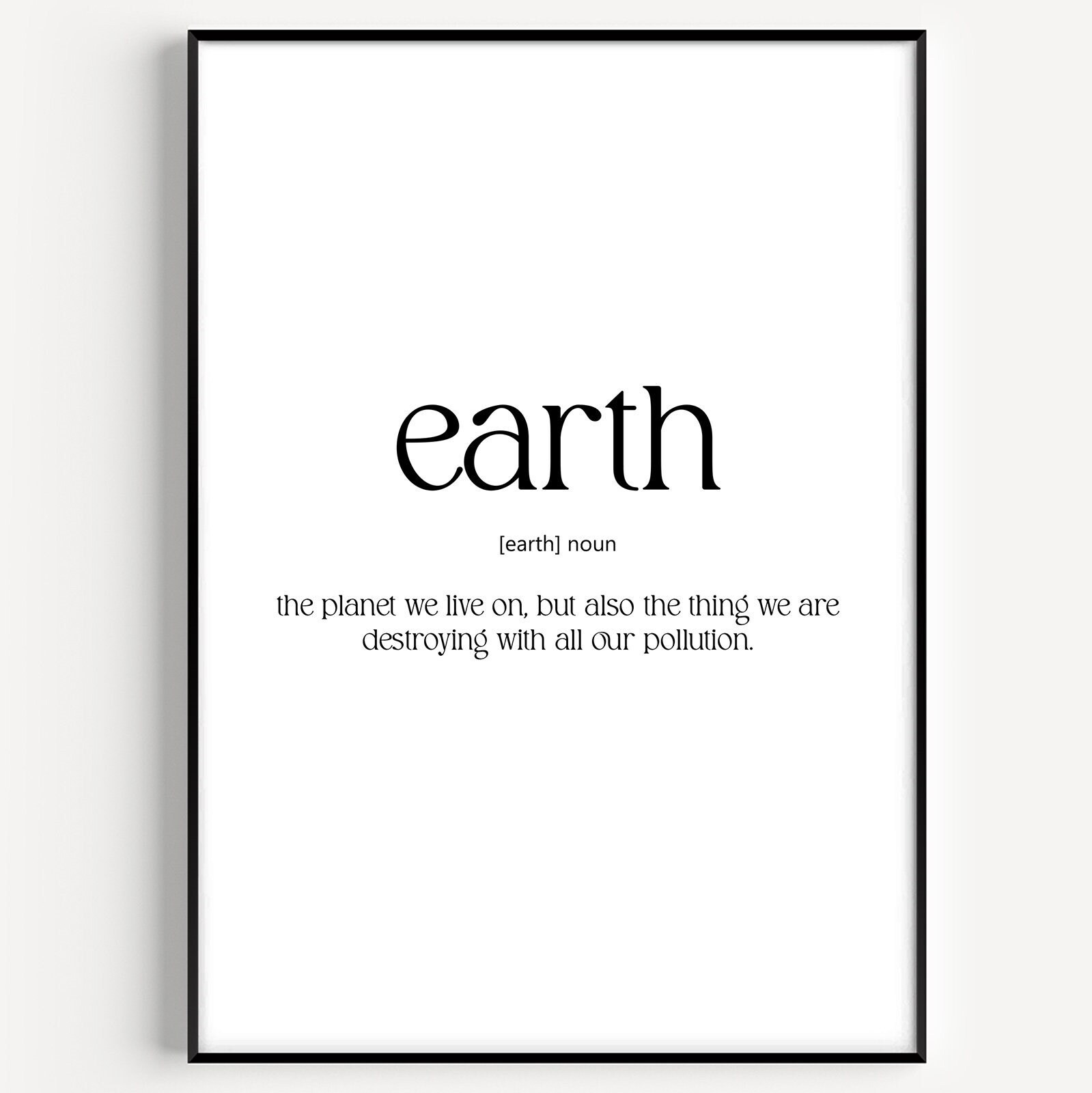 Earth Definition Print - Etsy