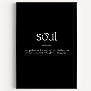 Soul Definition Print - Etsy