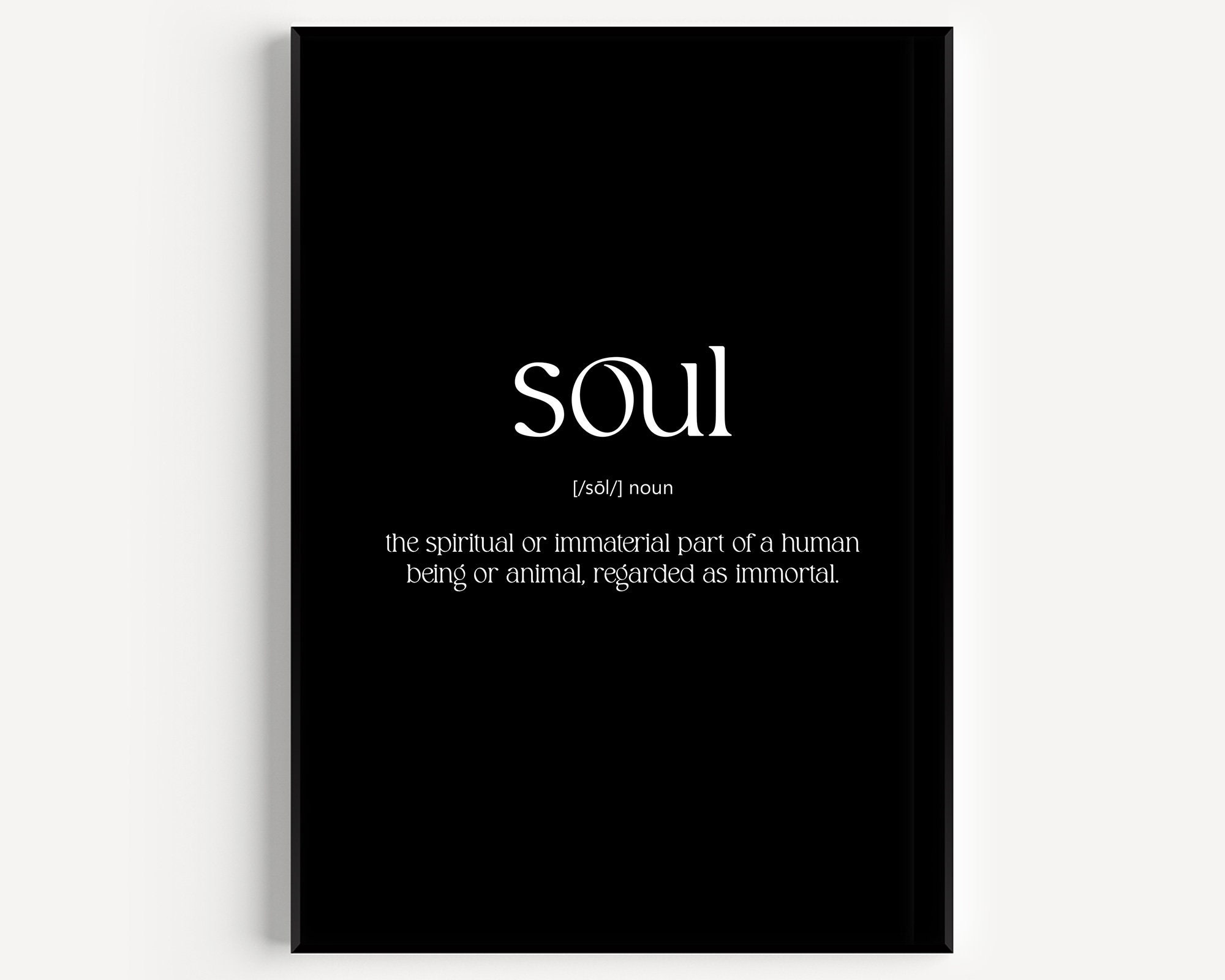 Soul Definition Print - Etsy