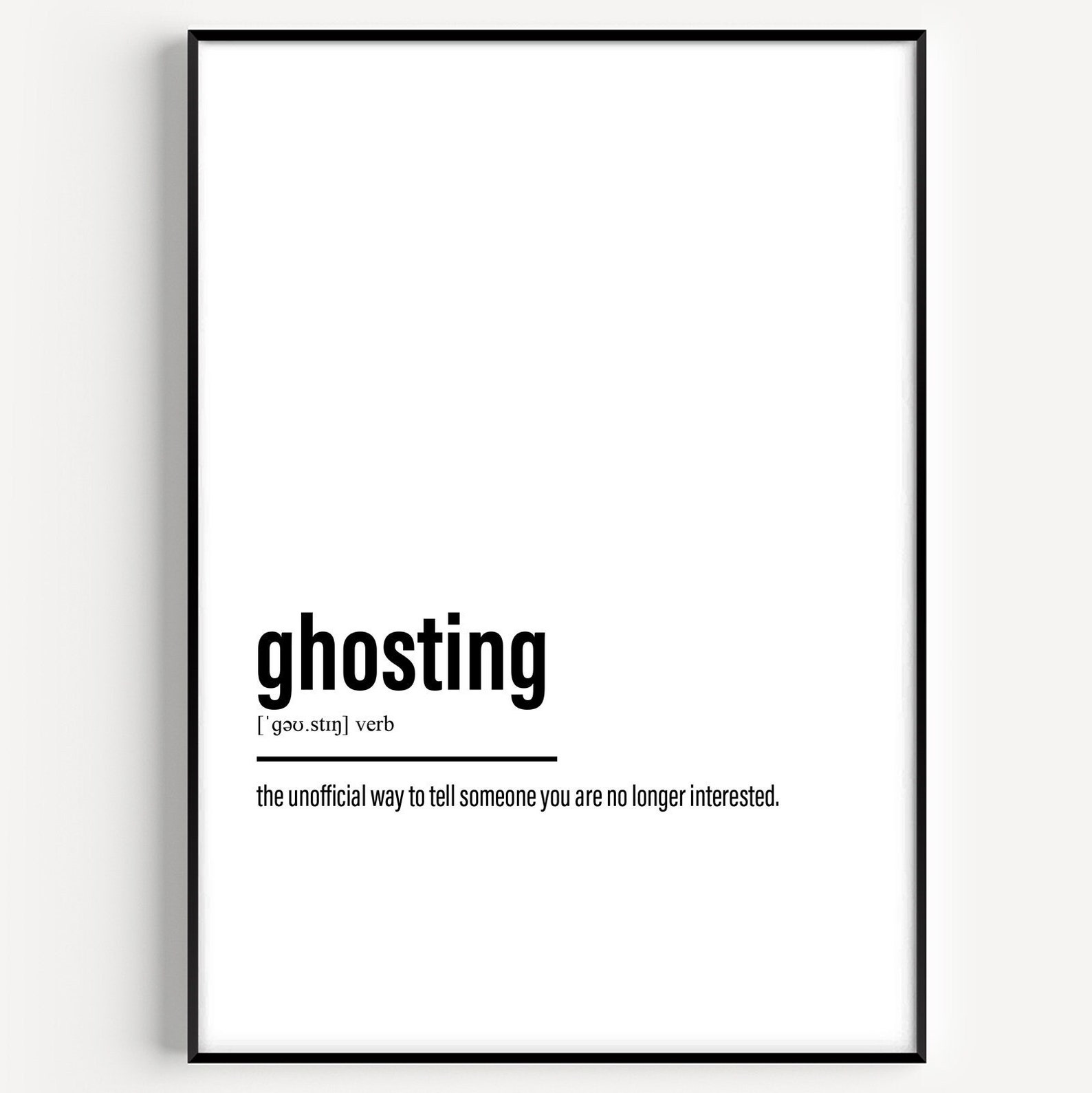 Ghosting Definition Print - Etsy