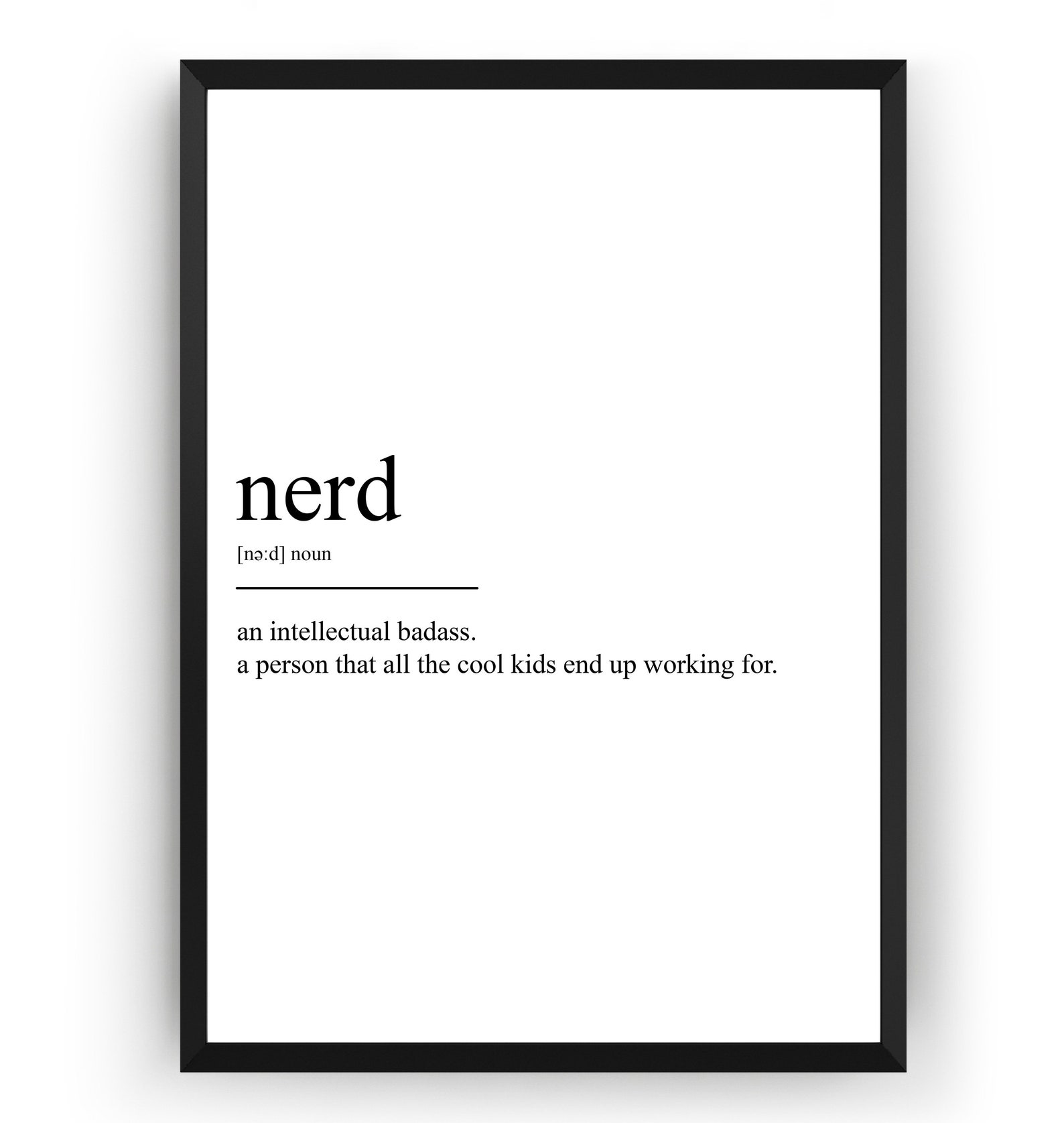Nerd Definition Print | Etsy