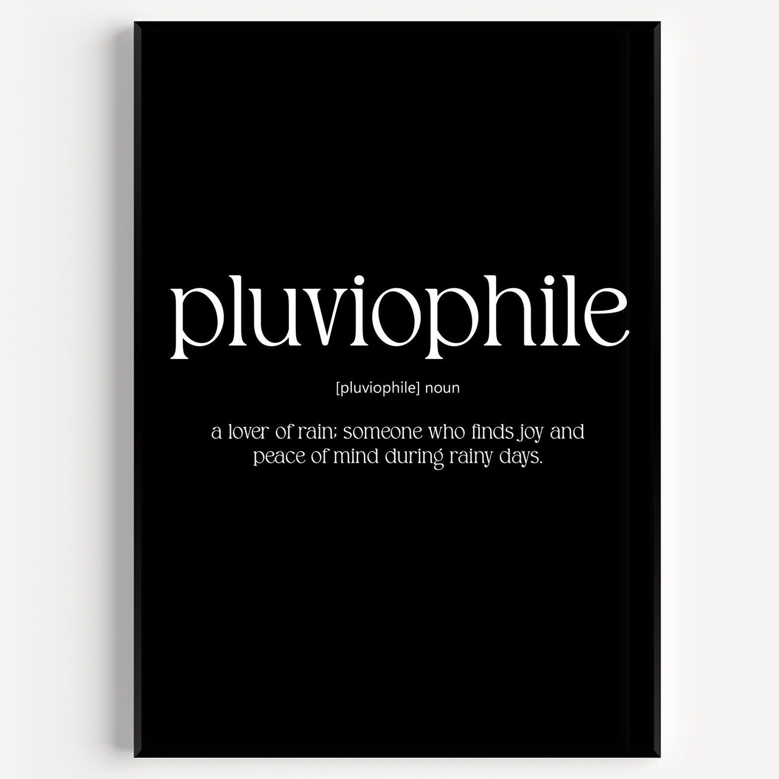 Pluviophile Definition Print - Etsy UK