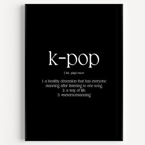 K-pop Definition Print - Etsy UK