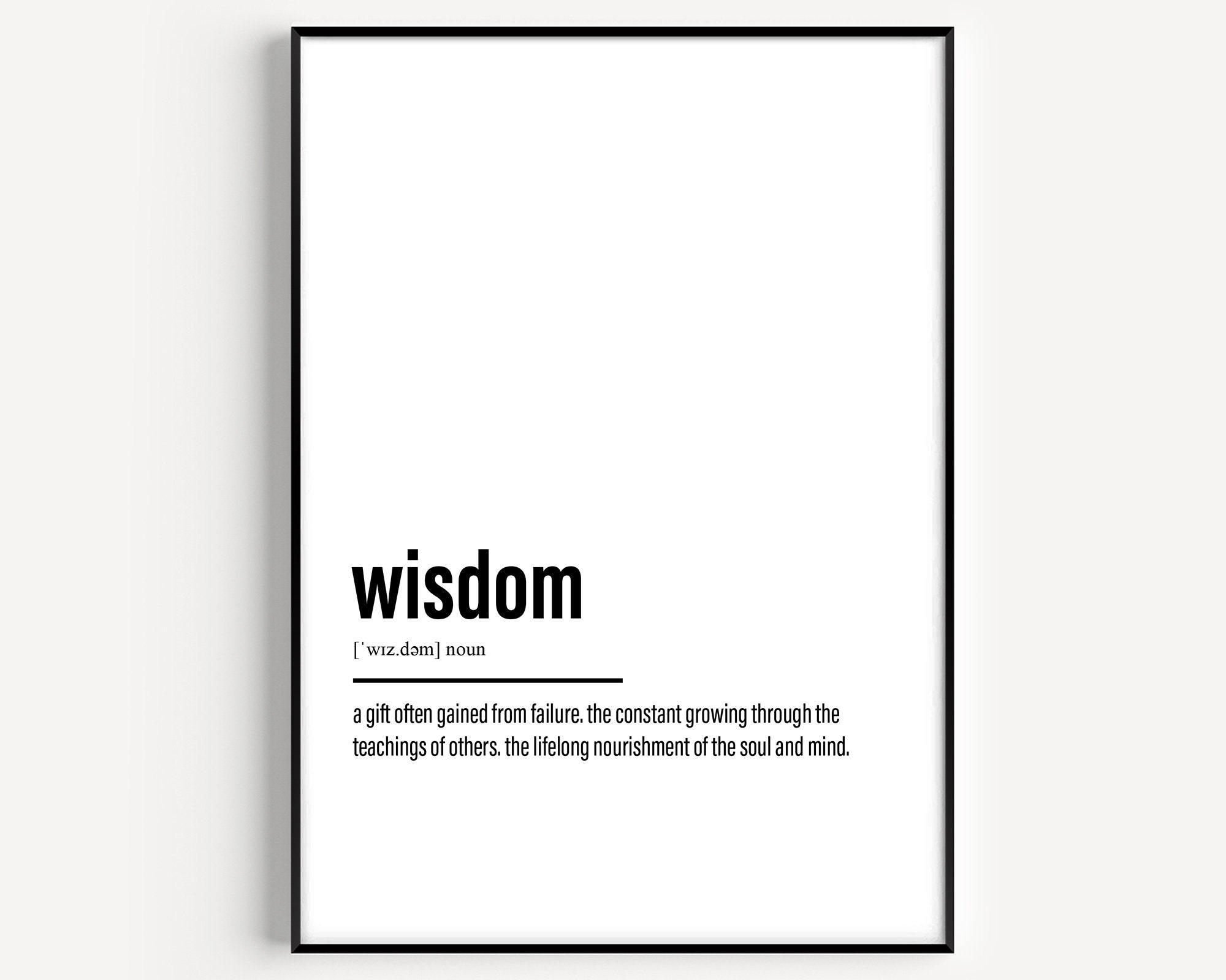 Wisdom Definition Print - Etsy