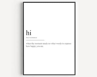 Hi Colourful Quote, Hi Print, Hi Poster, Hi Colourful Typography ...