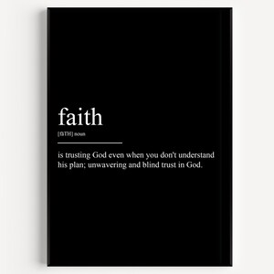 Faith Definition Print - Etsy