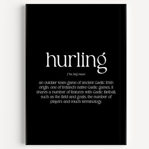 Hurling Definition Print - Etsy