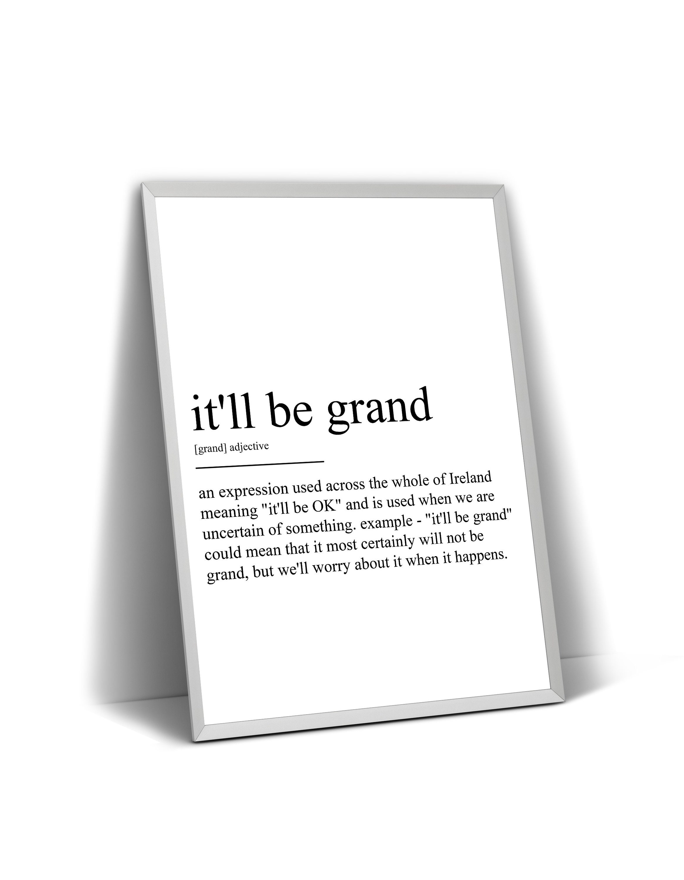 It'll Be Grand Definition Print - Etsy
