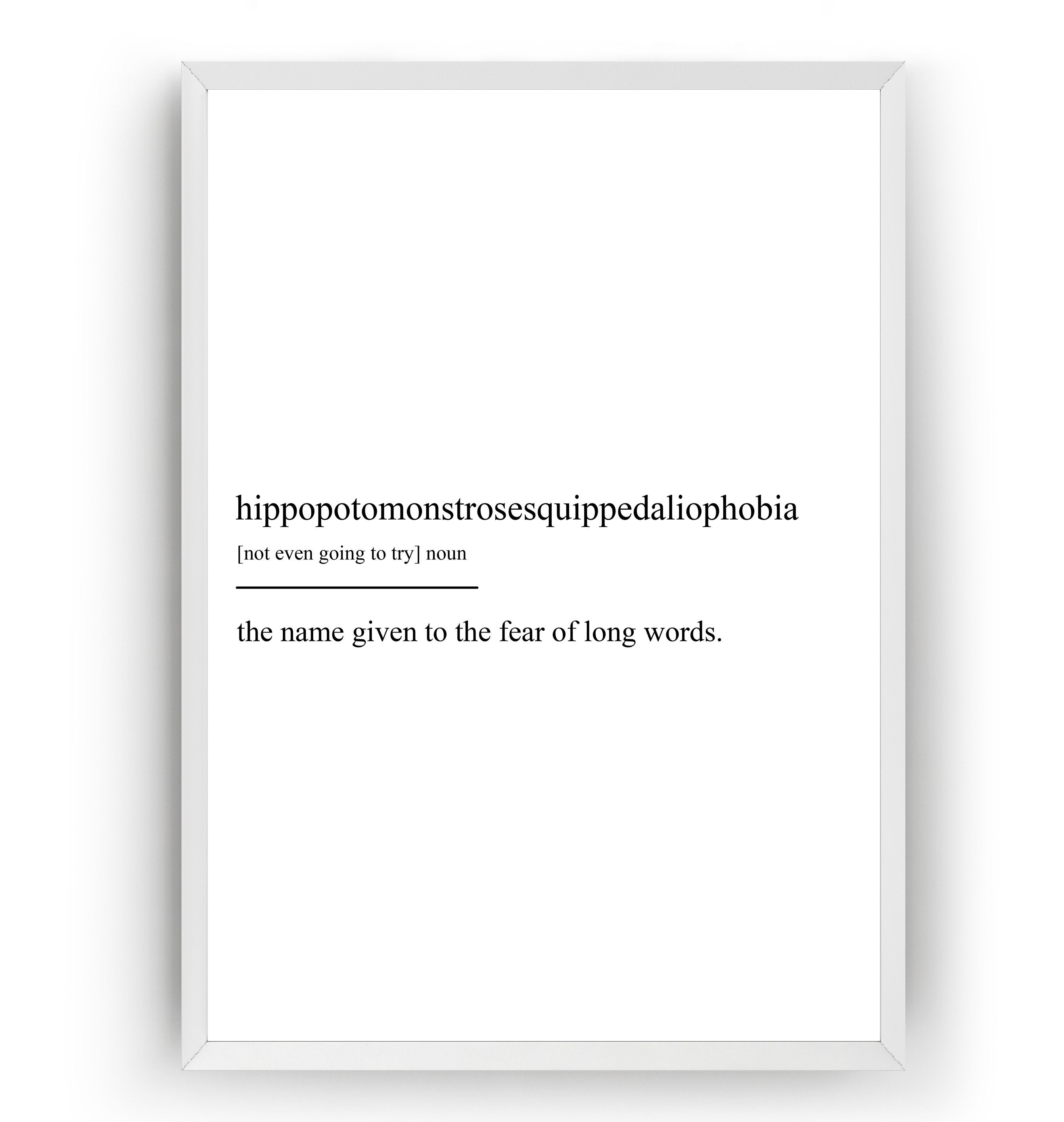 Hippopotomonstrosesquippedaliophobia Definition