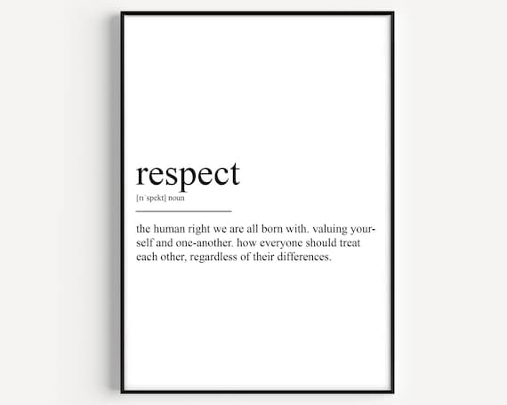 Infographic Definition Of Respect Dictionary