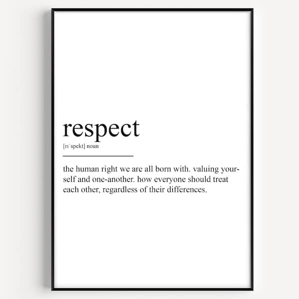Respect Poster - Etsy