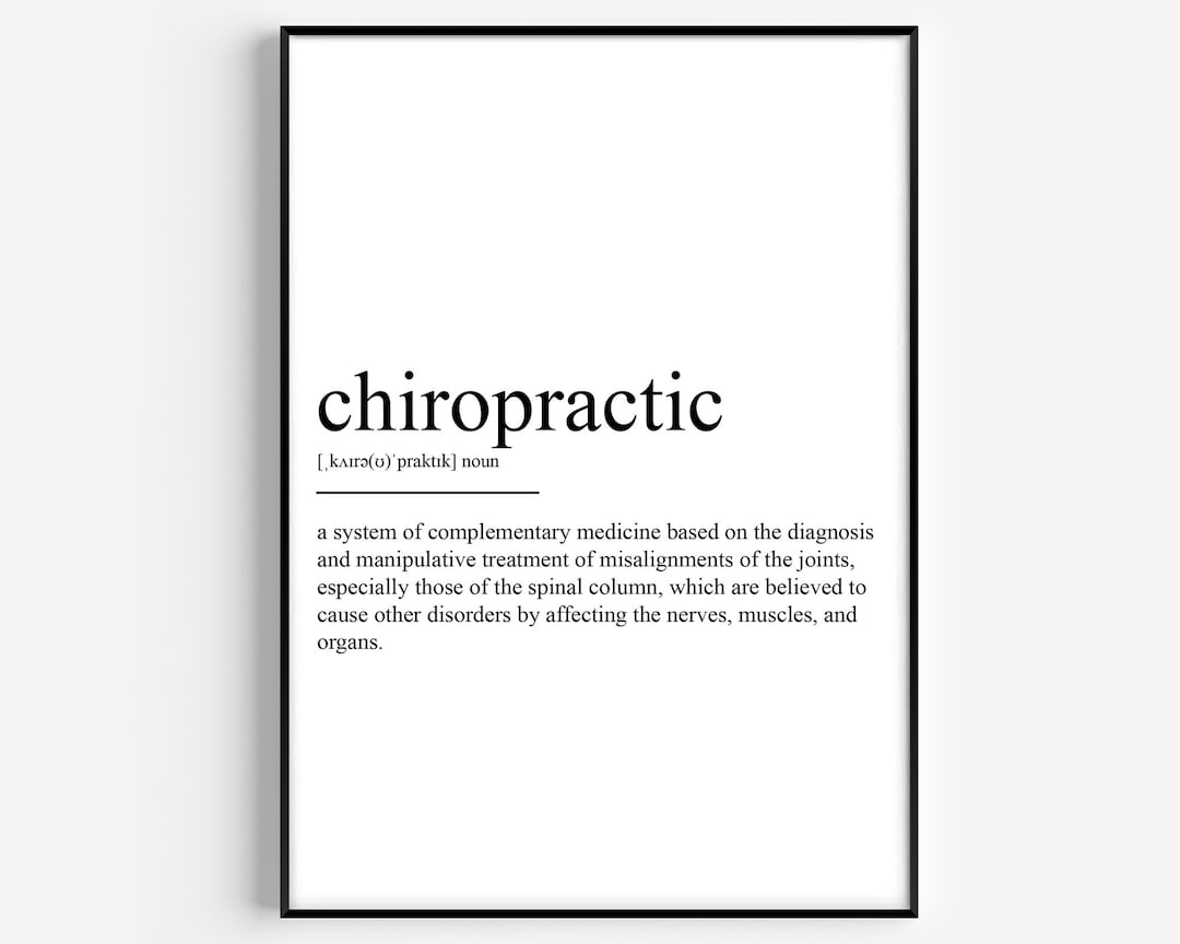 Chiropractic Definition Print - Etsy