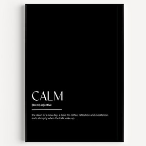 Calm Definition Print - Etsy