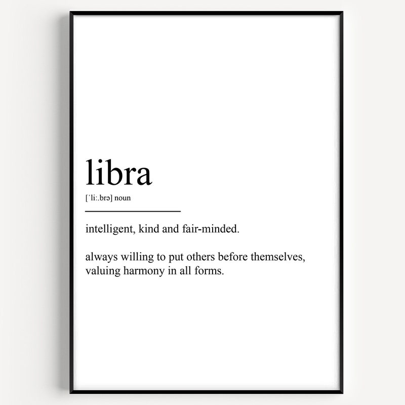 Libra Print - Etsy