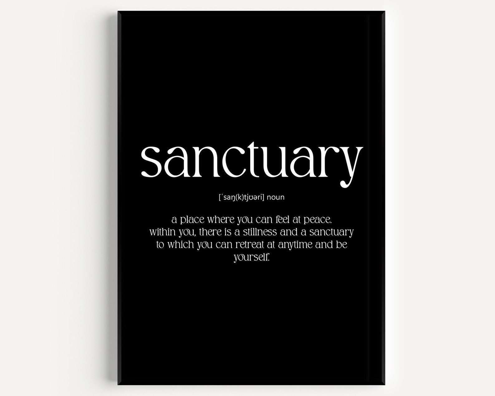 Sanctuary Definition Print - Etsy