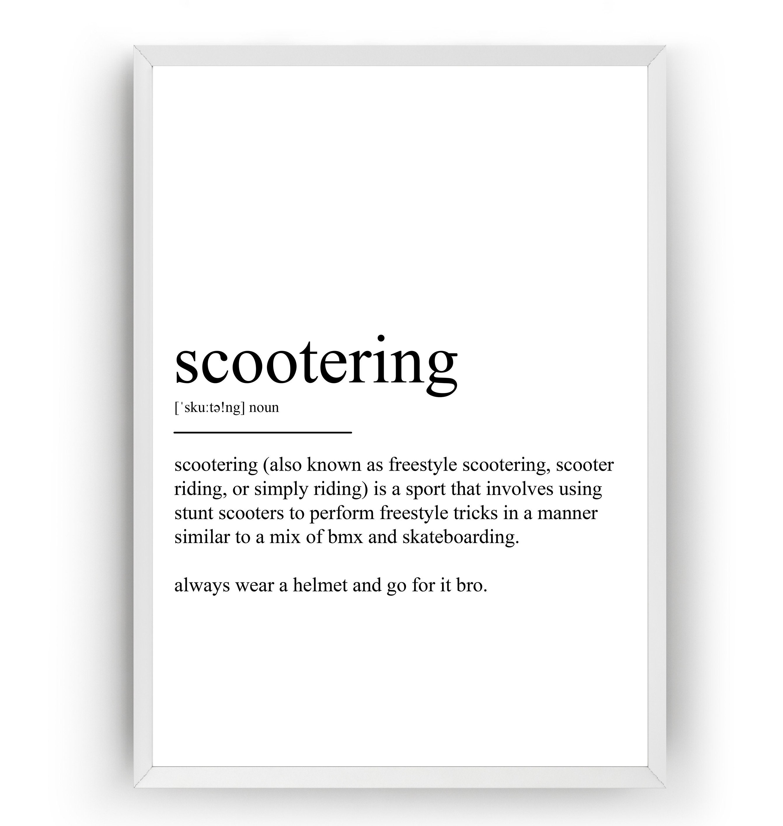 Scootering Definition Print | Etsy