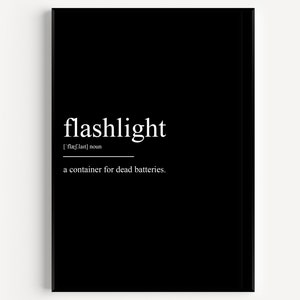 Flashlight Definition Print - Etsy