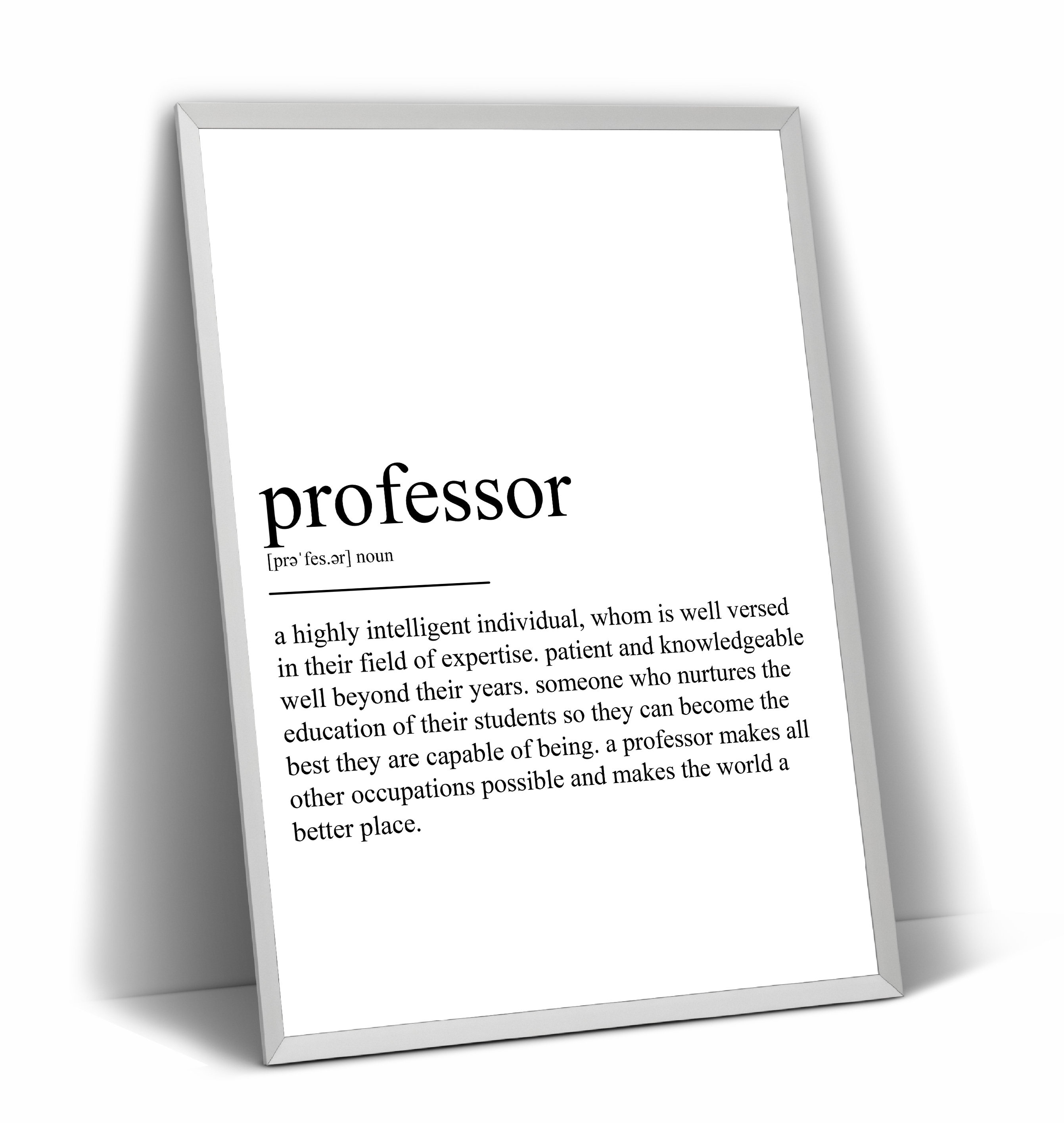 Professor Definition Print - Etsy