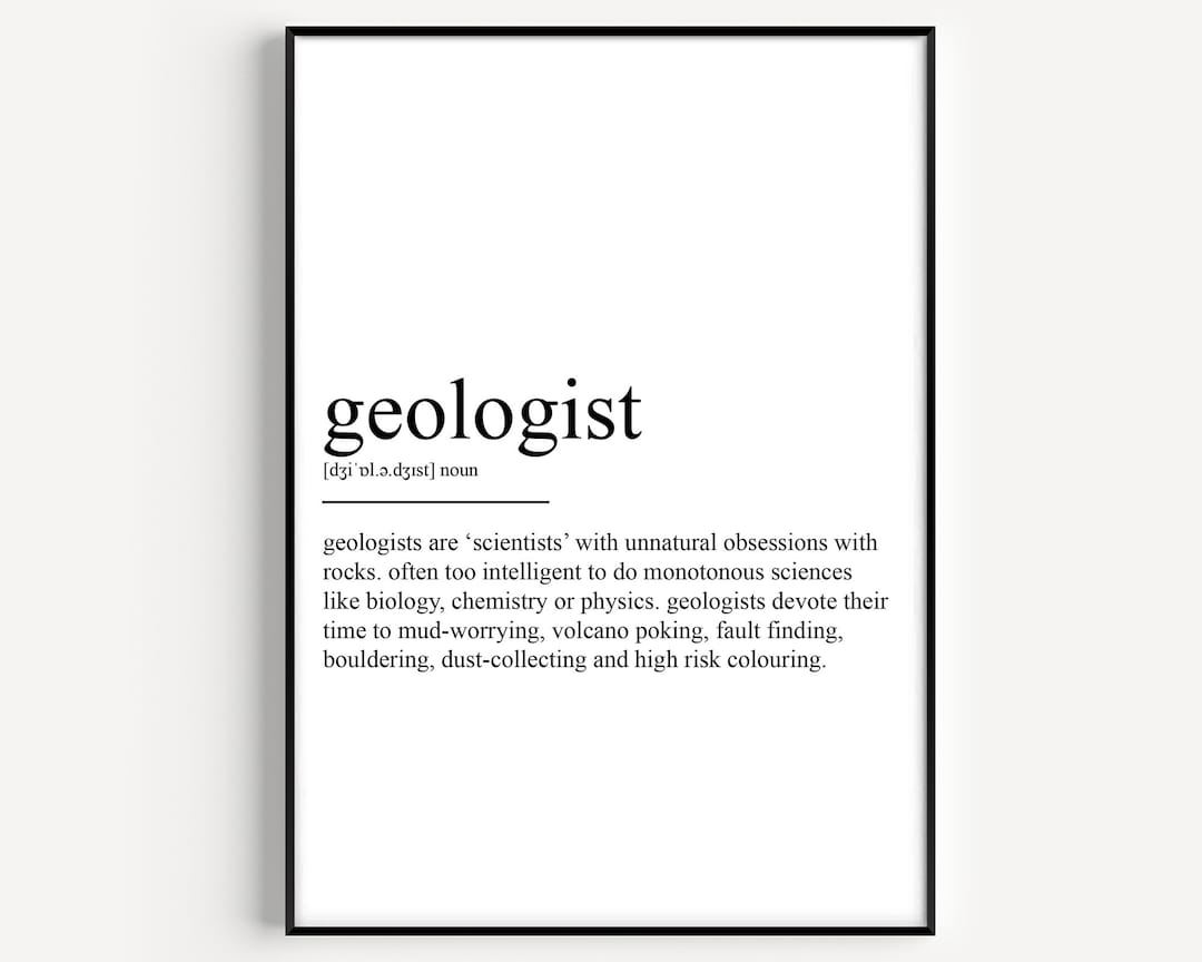 Geologist Definition Print - Etsy UK