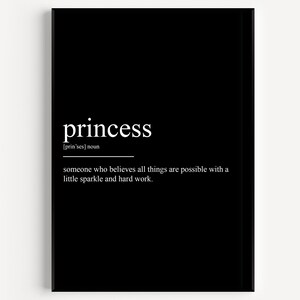 Princess Definition Print - Etsy
