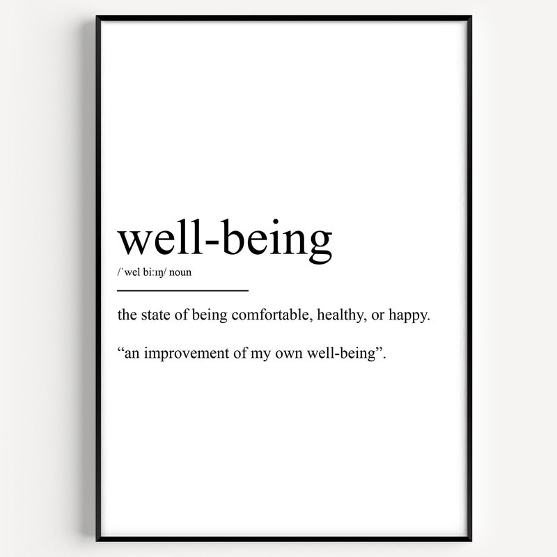 Wellbeing Poster - Etsy UK