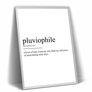 Pluviophile Definition Print - Etsy UK