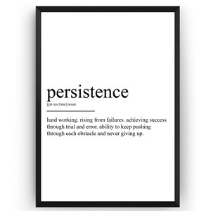 Persistence Definition Print - Etsy