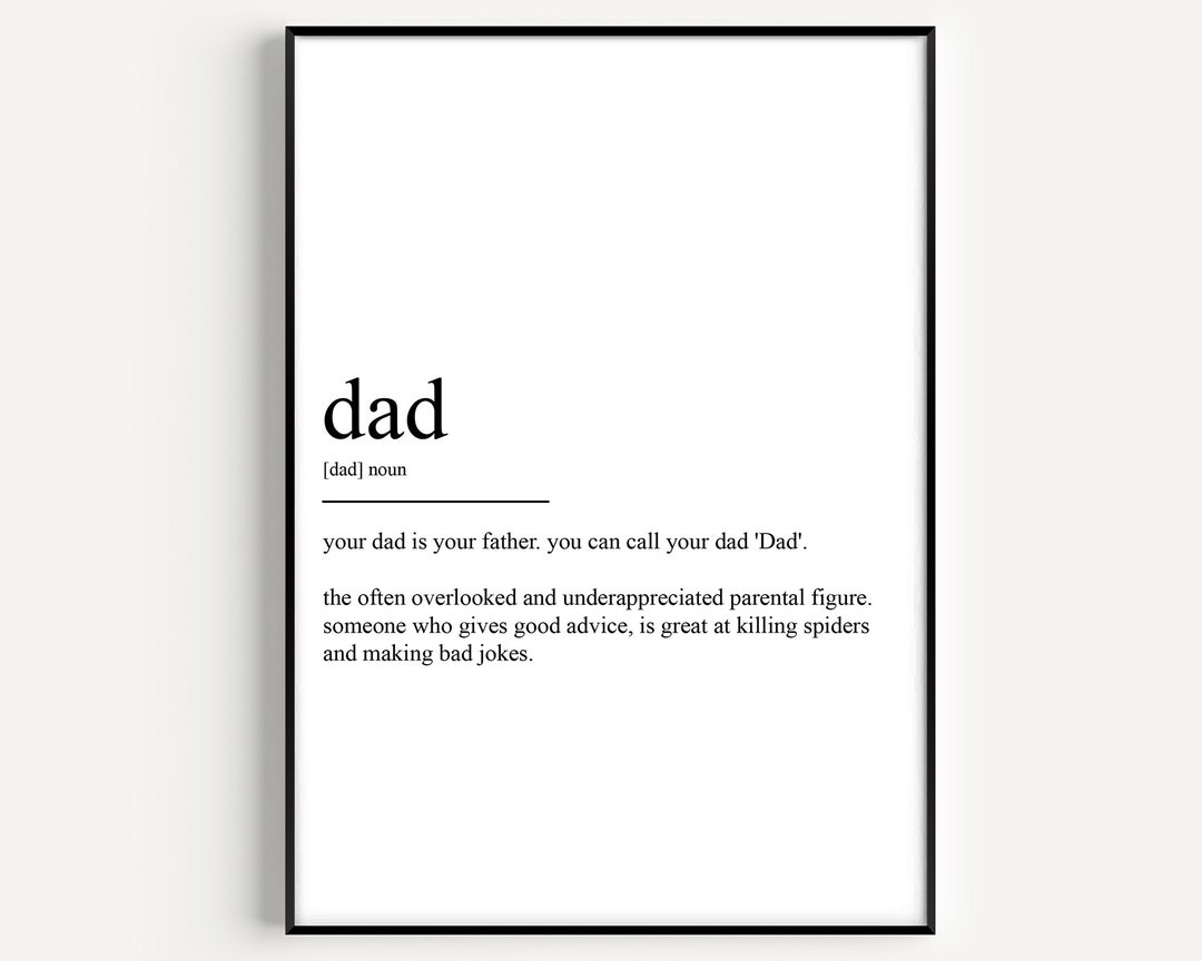 Dad Definition Print - Version 2 - Etsy