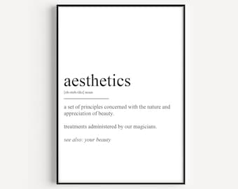 Aesthetics Definition Print Poster - Etsy