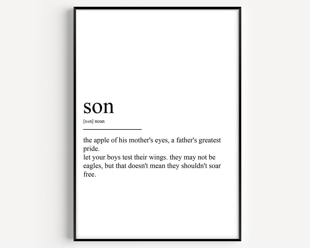 Son Definition Print - Etsy