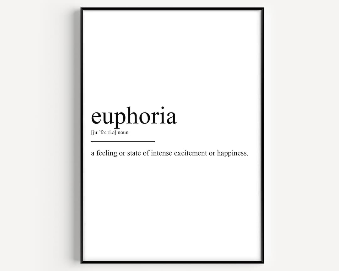Euphoria Definition Print - Etsy