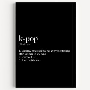 K-pop Definition Print - Etsy UK