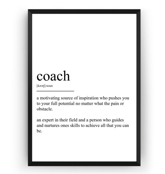 Coach Definition Print | Etsy