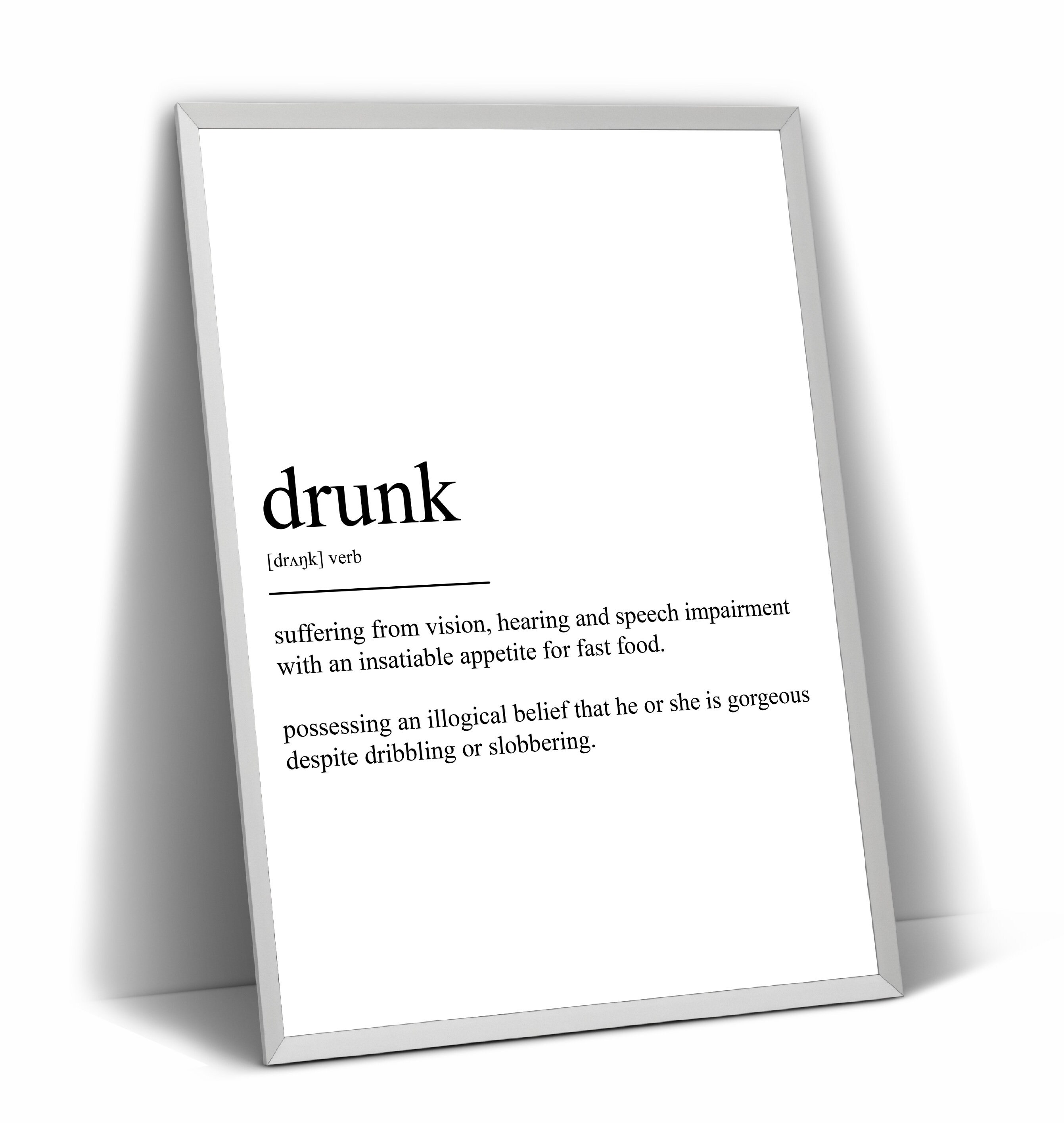 Drunk Definition Print - Etsy Ireland