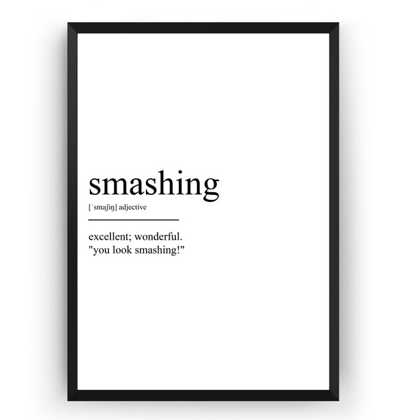 Smashing Definition Print - Etsy