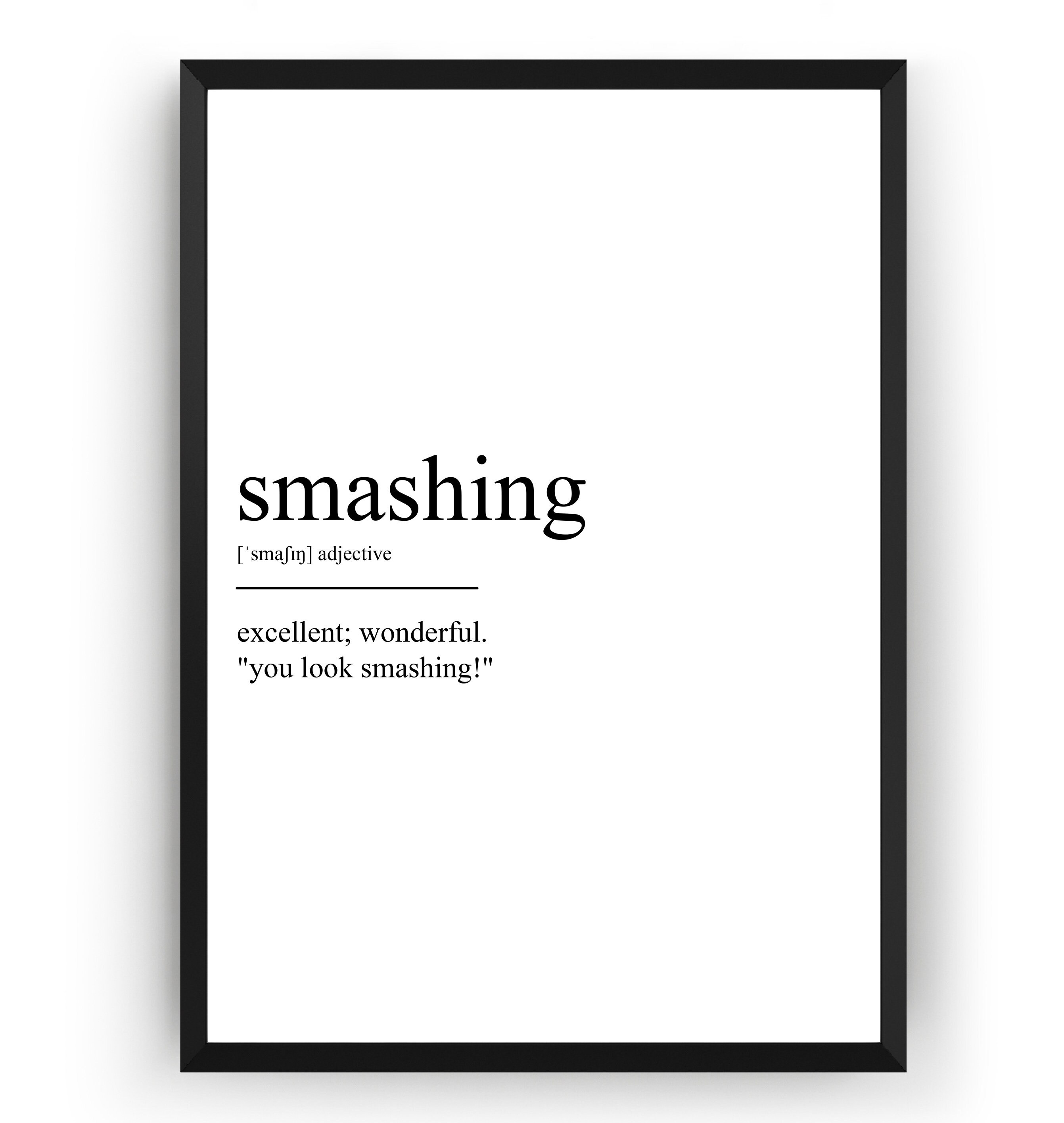 Smashing Definition Print - Etsy