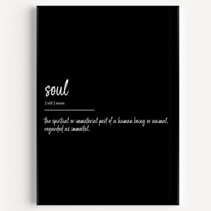 Soul Definition Print - Etsy