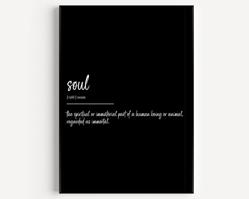 Soul Definition Print - Etsy