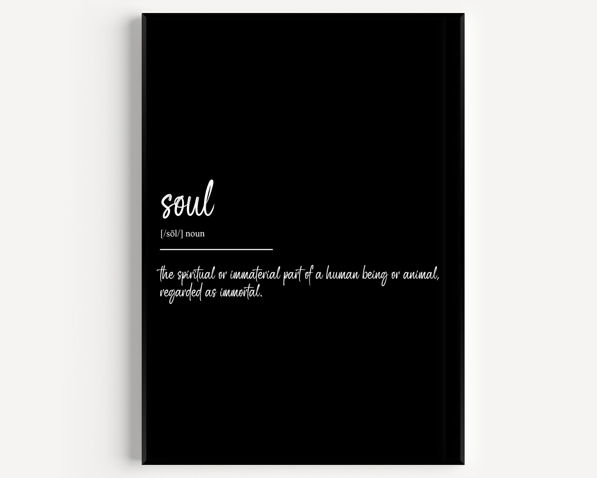 Soul Definition Print - Etsy