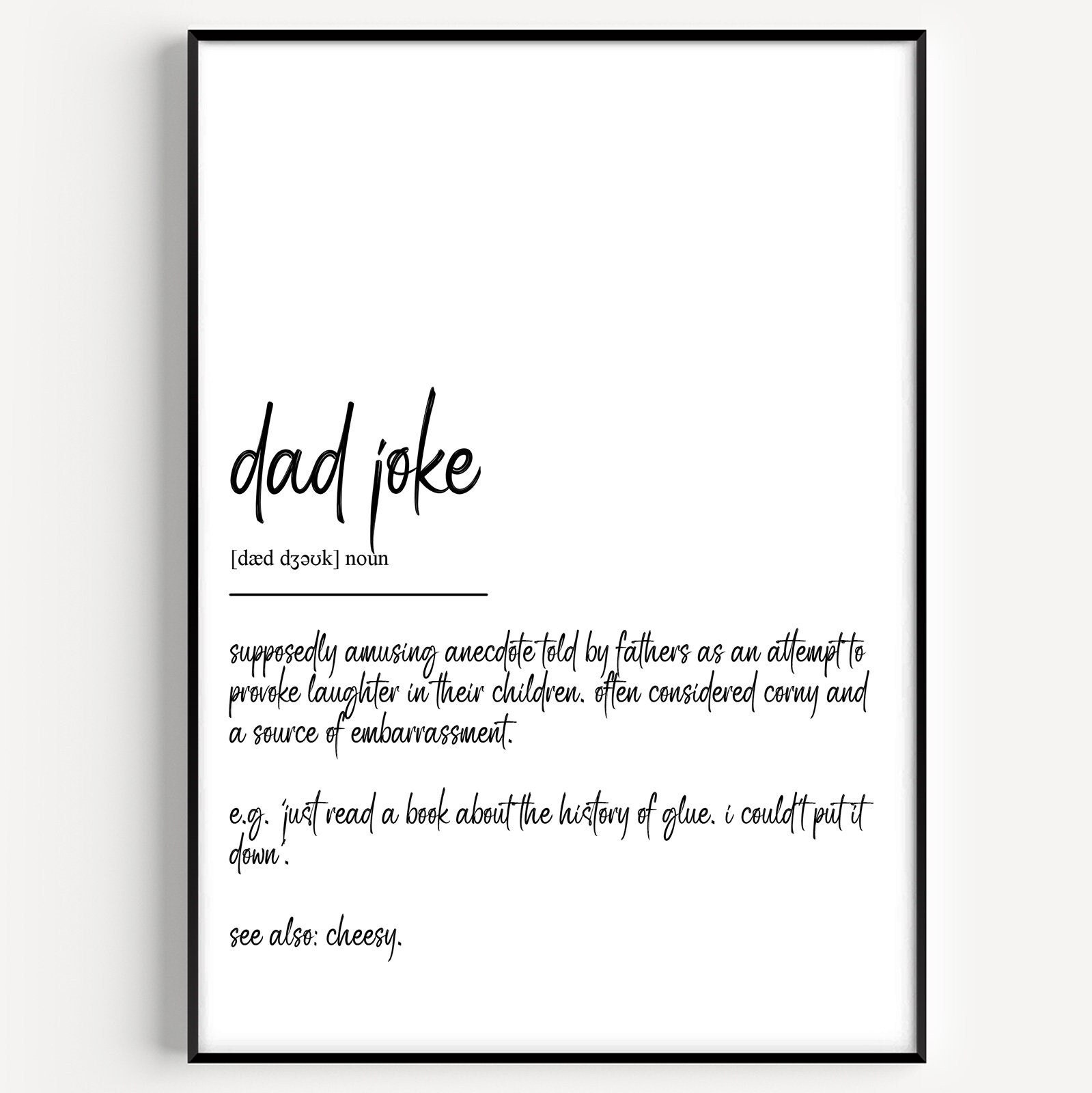 Dad Joke Definition Print - Etsy