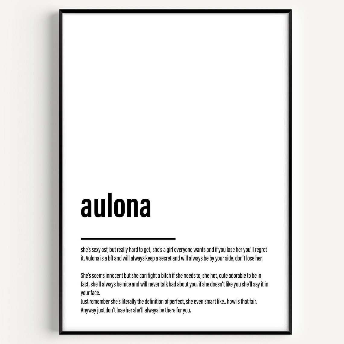 Aulona Definition Print - Etsy