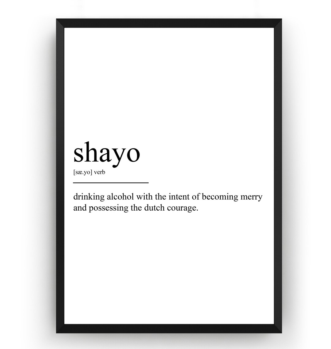 Shayo Definition Print - Etsy