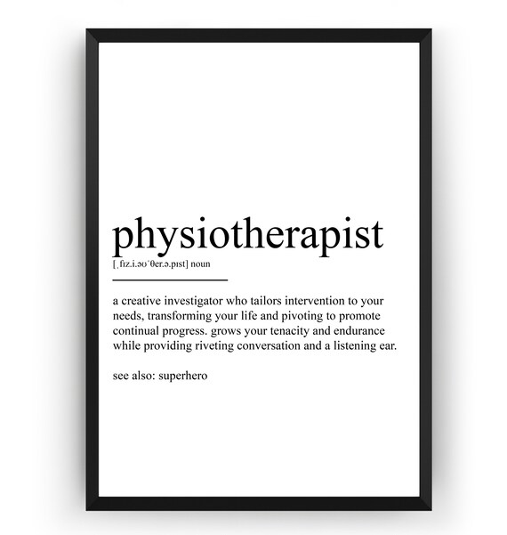 Physiotherapist Definition Print Version 2 - Etsy Australia