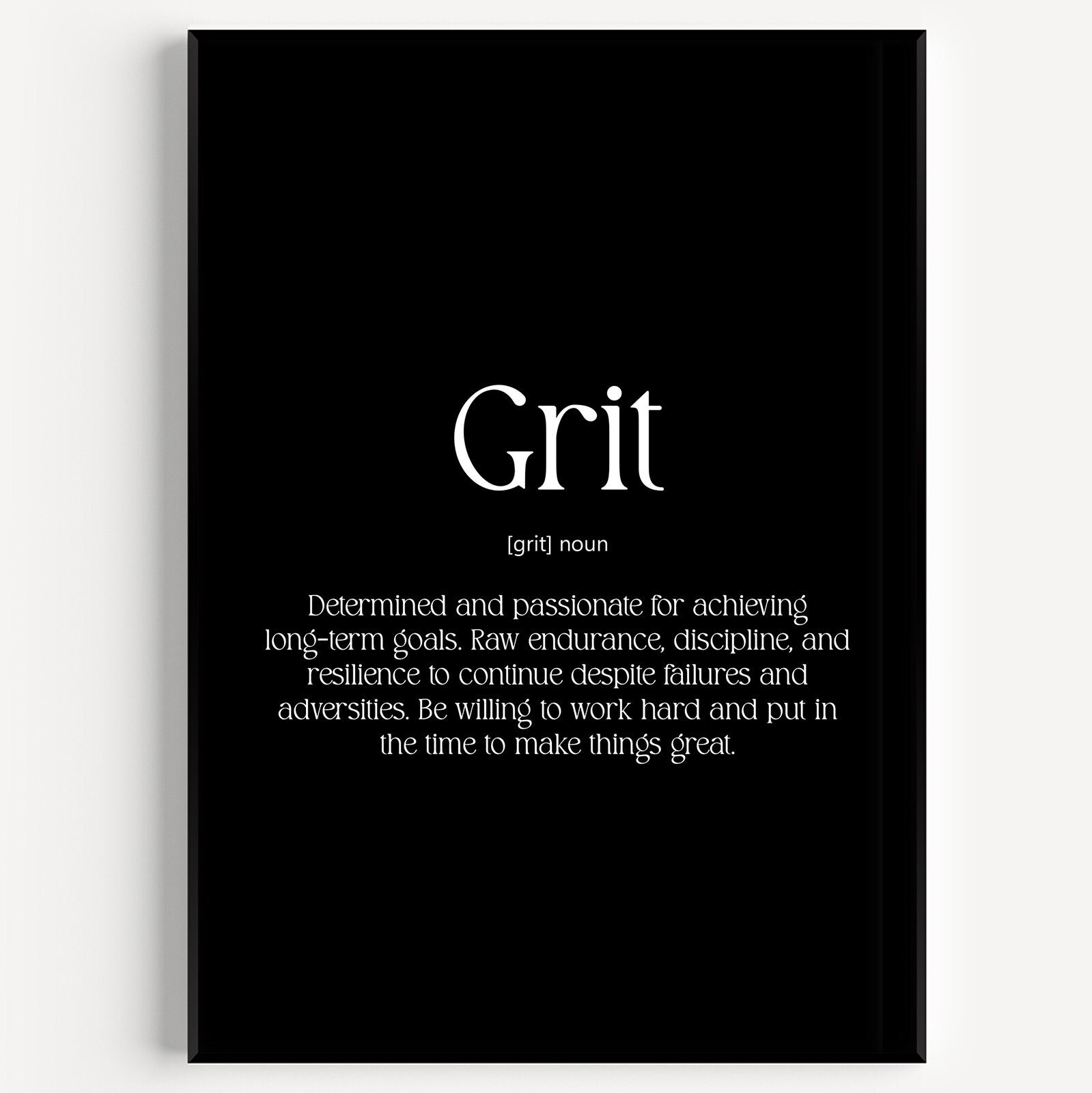 Grit Definition Print Version 2 - Etsy