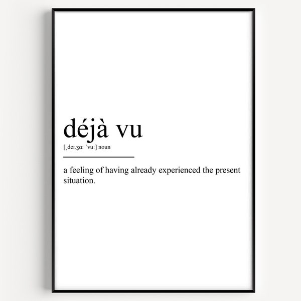Deja Vu Definition - Etsy
