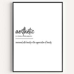 Aesthetic Definition Print - Etsy