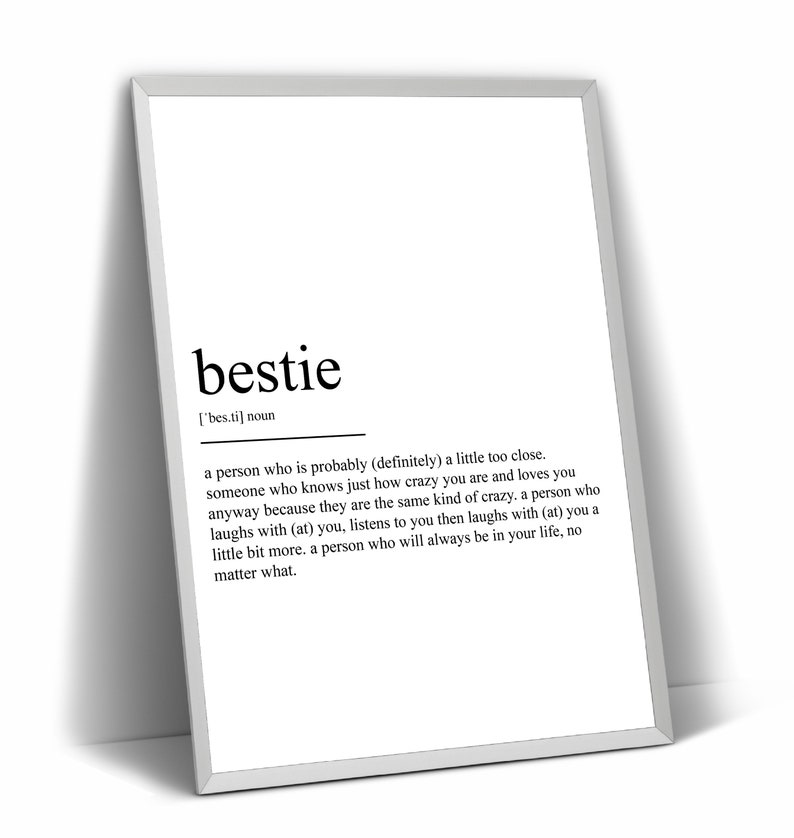 Bestie Definition Print - Etsy