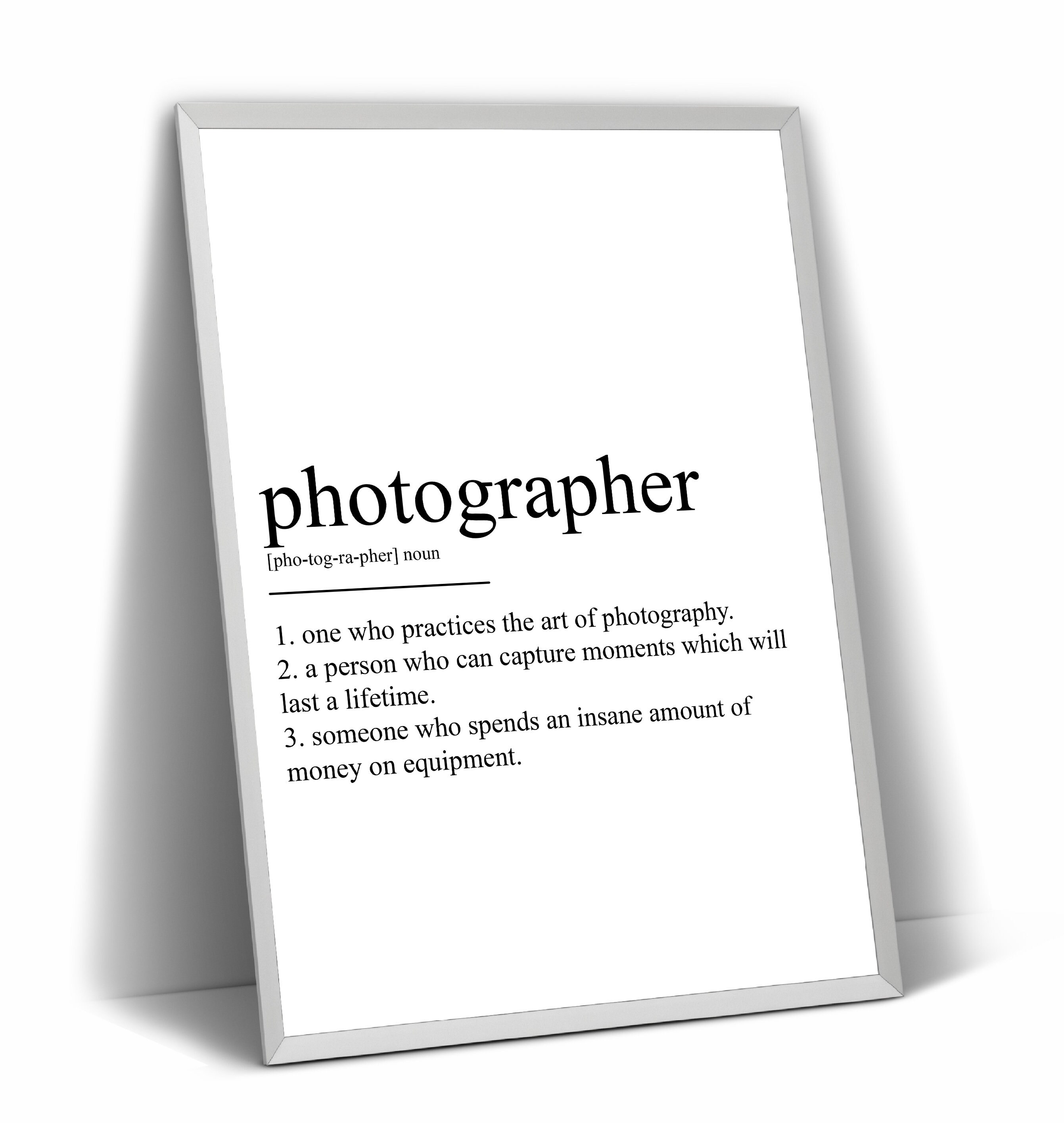 Photographer Definition Print - Etsy