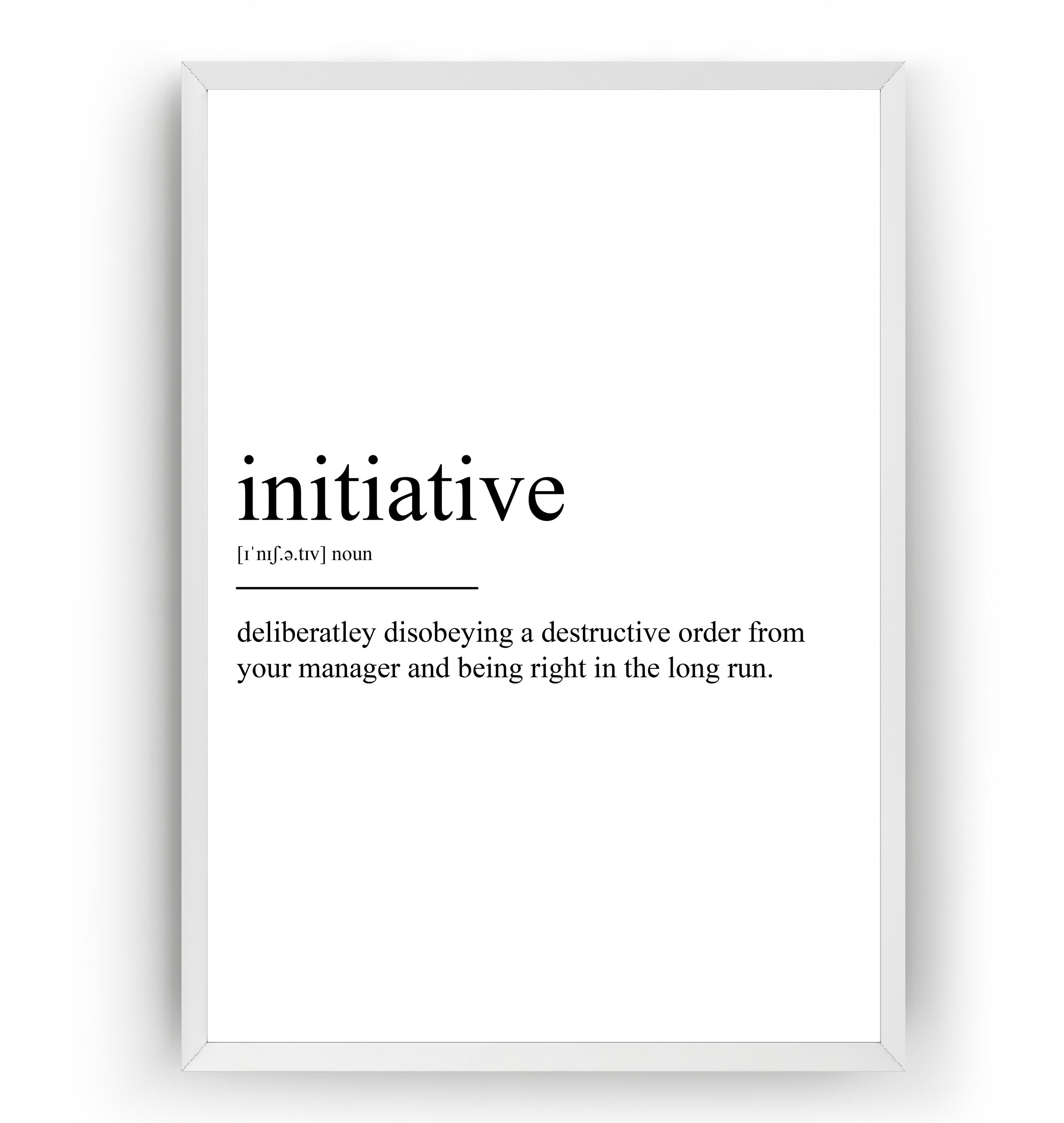 Initiative Definition Print - Etsy